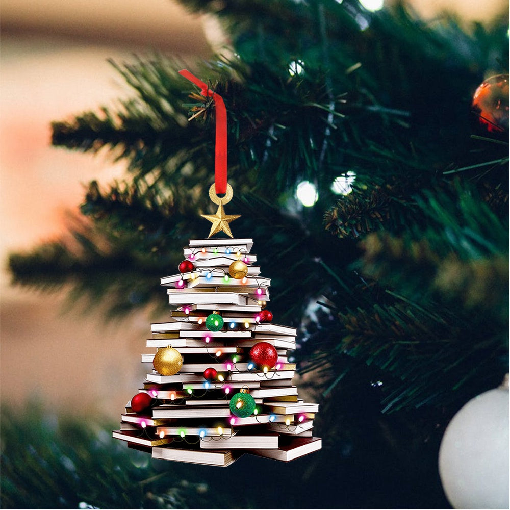 Christmas Book Tree Ornament, Perfect Gift For Book Lovers – FORMRY