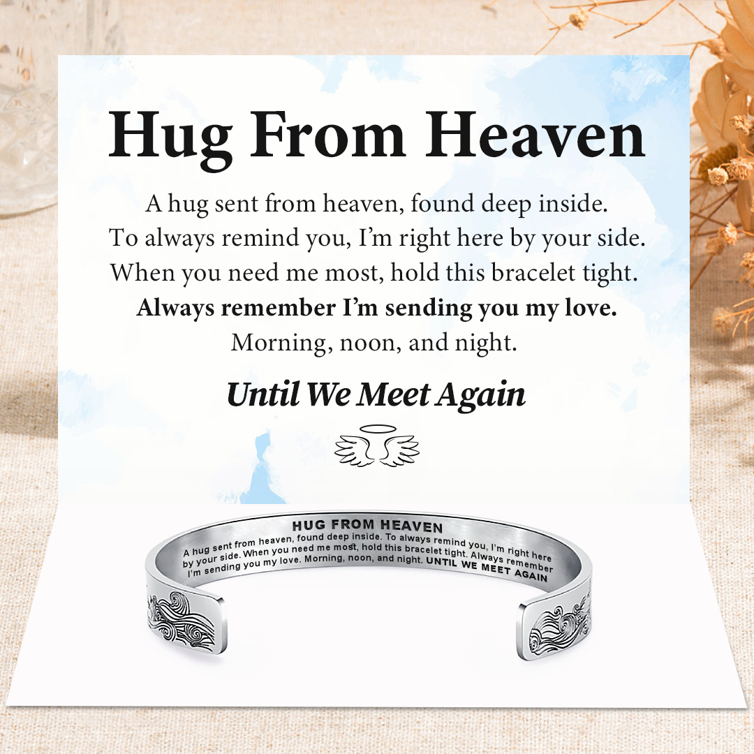 Hug From Heaven Wide Cuff Memorial Bracelet – FORMRY